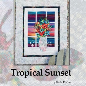 Quilt Patterns, Tropical Sunset, Quilted Wall Hanging, Fusible Applique ...