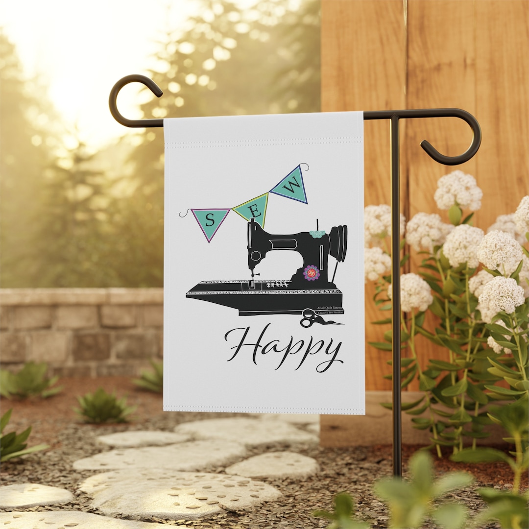 Singer 221 Garden Flag – Vintage Sewing Machine Art, Quilter Gift - Etsy