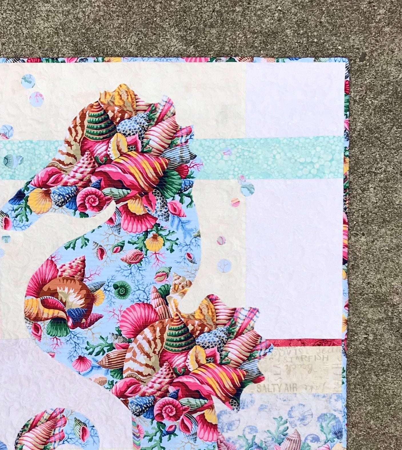 Quilt Patterns Sally Seahorse Quilts Quilted Wall Hanging | Etsy