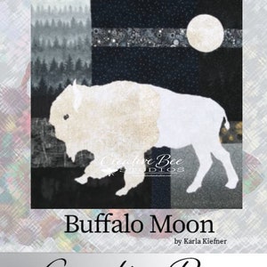 Wildlife Applique, Rustic Buffalo Quilt Pattern for DIY Home Decor ...