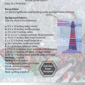 Lighthouse Quilt Pattern, Lighthouse Quilt, Quilt Pattern, Nautical ...