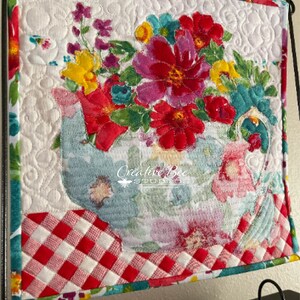 Teapot Quilt Pattern, Tea Pot Bouquet Quilt Pattern; Charming and Easy ...