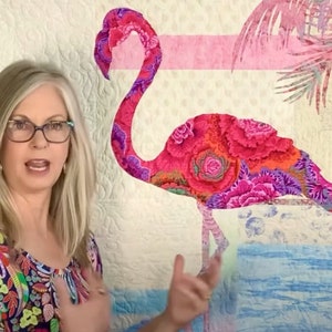 Flamingo Quilt Pattern - Fiona Quilt Pattern is a Fusible Applique ...
