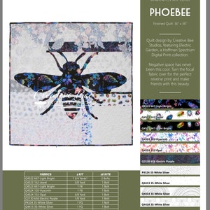 Bee Quilt Pattern, Phoebee 2.0, Bee Quilted Wall Hanging, Quilt ...