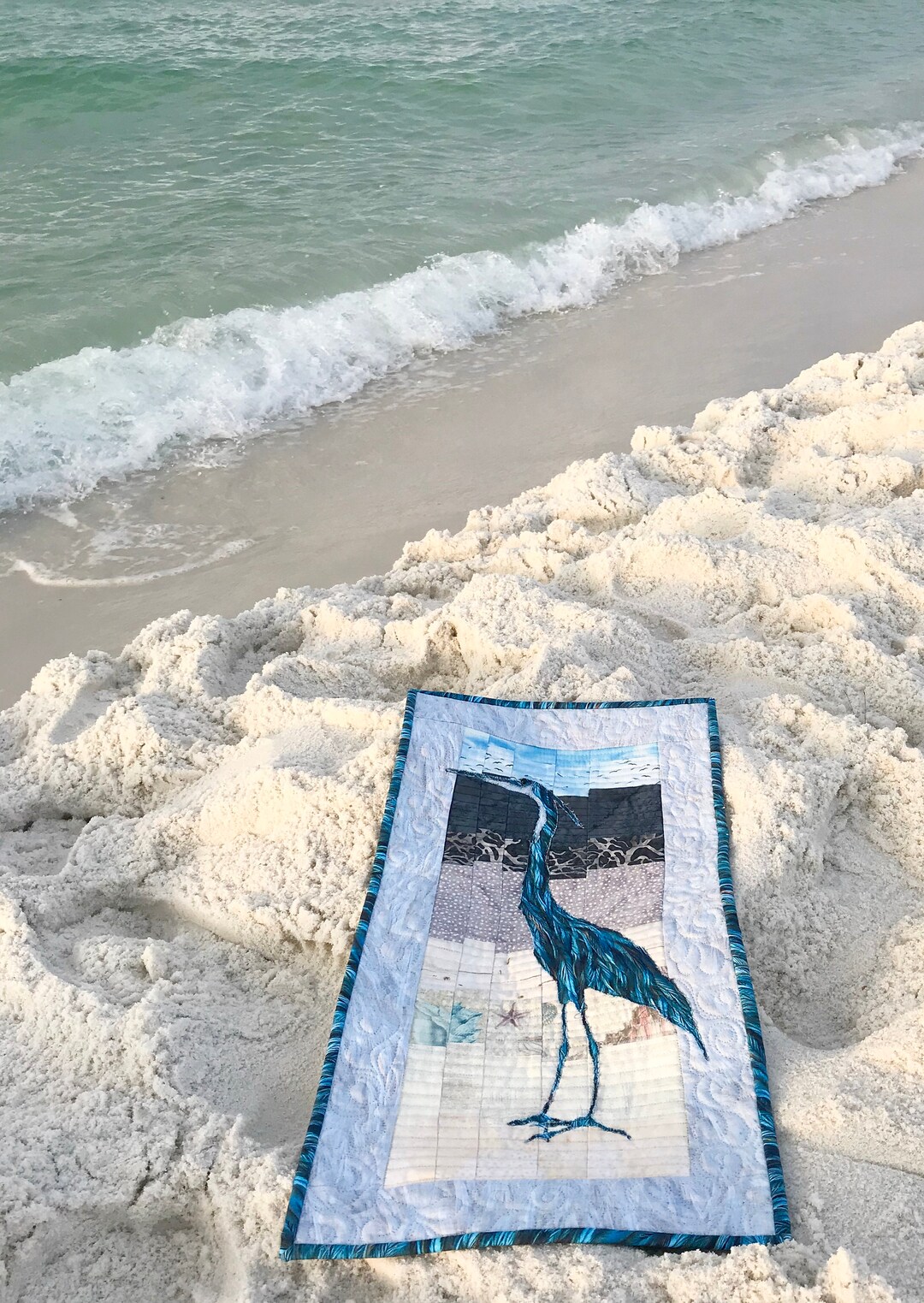 Easy Applique - Great Blue Heron Quilted Wall Hanging Pattern and Focus ...