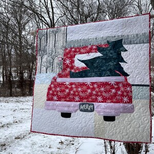 Vintage Red Truck Quilt Set - Pattern and Focus Fabric to Make the ...