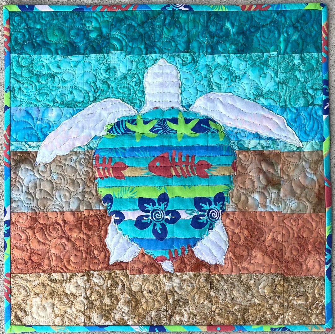 Sea Turtle Applique Pattern - Digital Download - SEAMORE, an Adorable ...