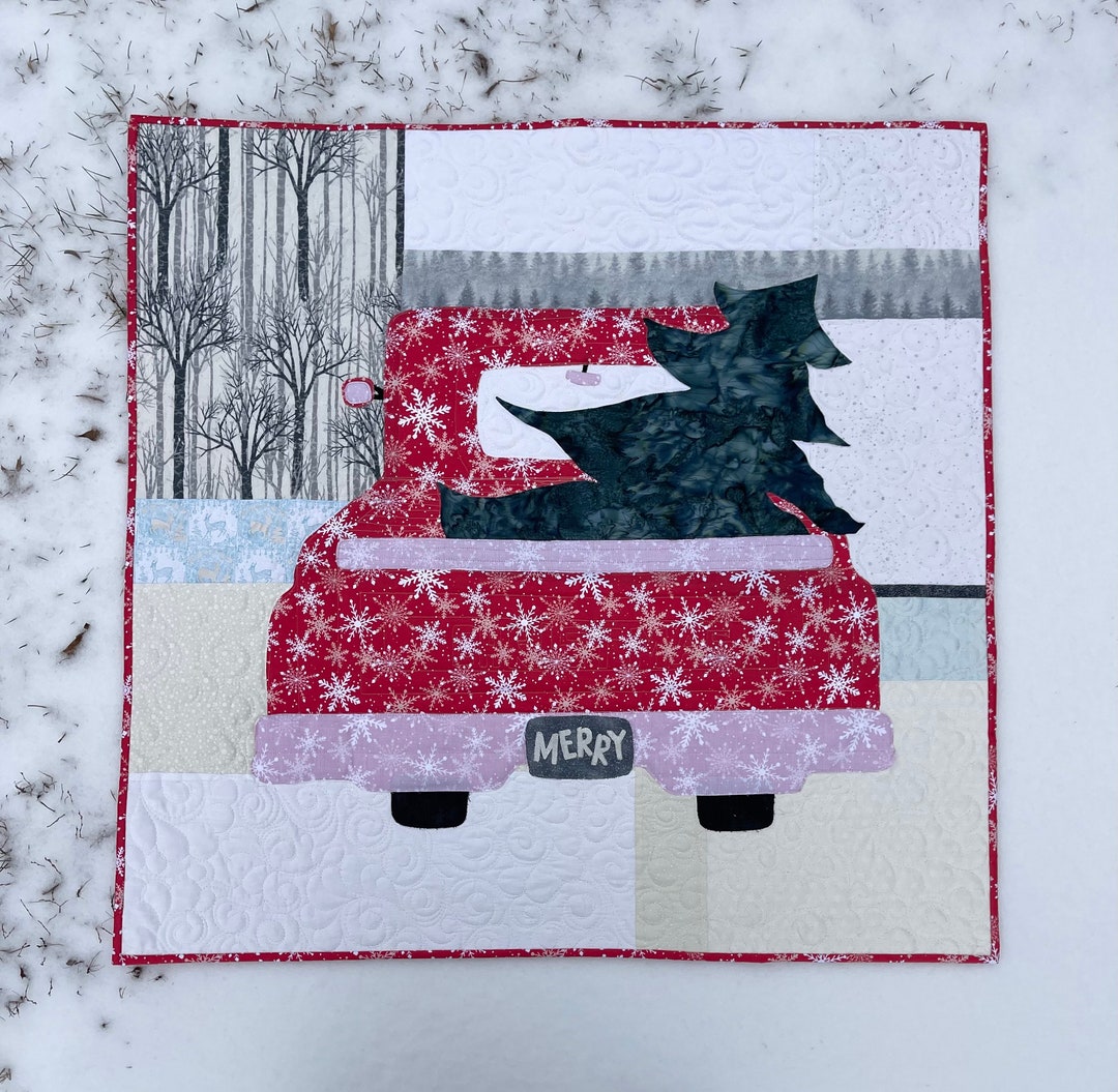 Vintage Red Truck Quilt Set - Pattern and Focus Fabric to Make the ...