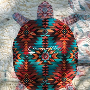 Turtle Quilt Applique Pattern - Use Both Sides of One Focus Fabric and ...