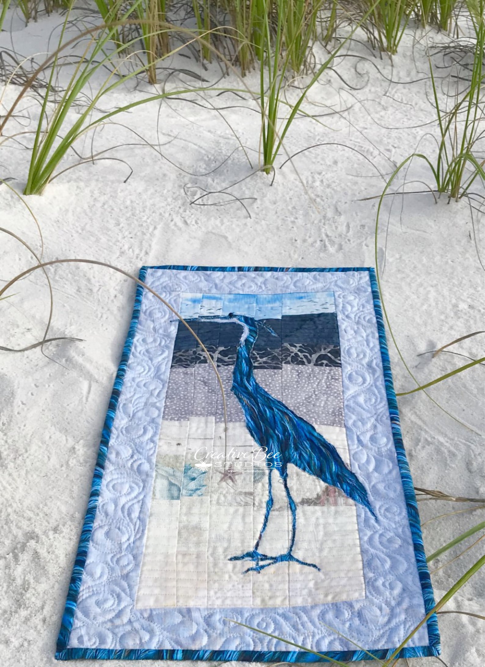 Blue Heron Quilt Pattern, Fusible Applique, Beach Theme - Etsy