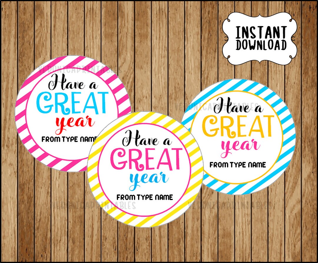Have A Great School Year Tags, School Printable Tags, Printable Instant ...