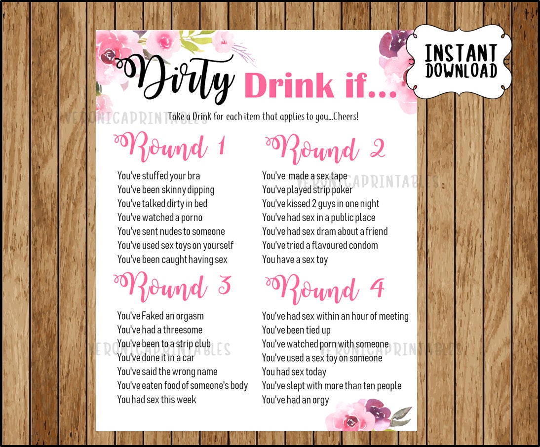 Naughty Bachelorette Game Bridal Shower Games Hens Party Etsy