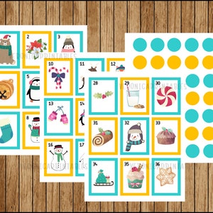 Winter Bingo Printable Game - 30 Different Cards - Winter Memory Game ...