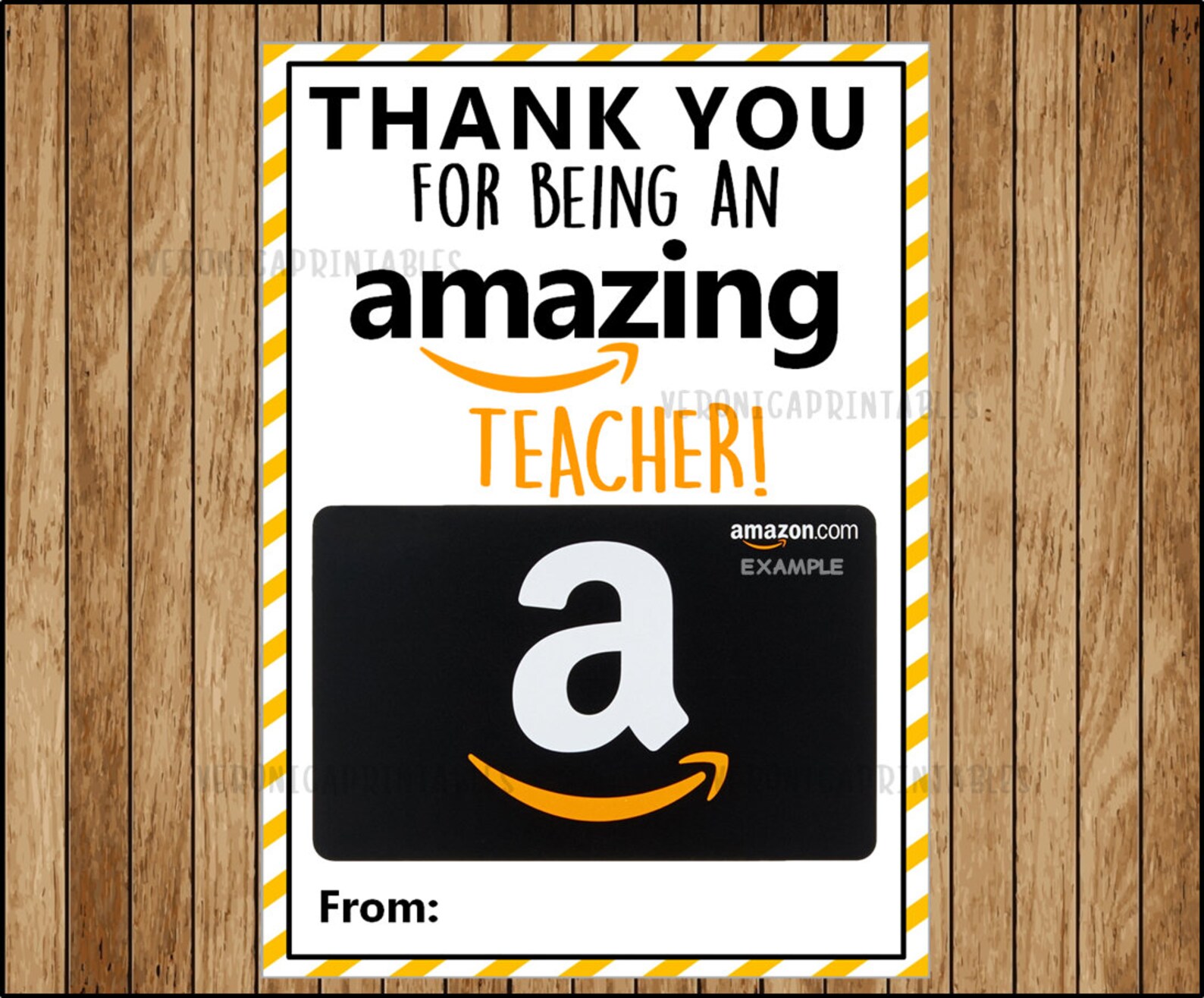 Amazon Gift Card Teacher Appreciation Gift Teacher Thank You - Etsy