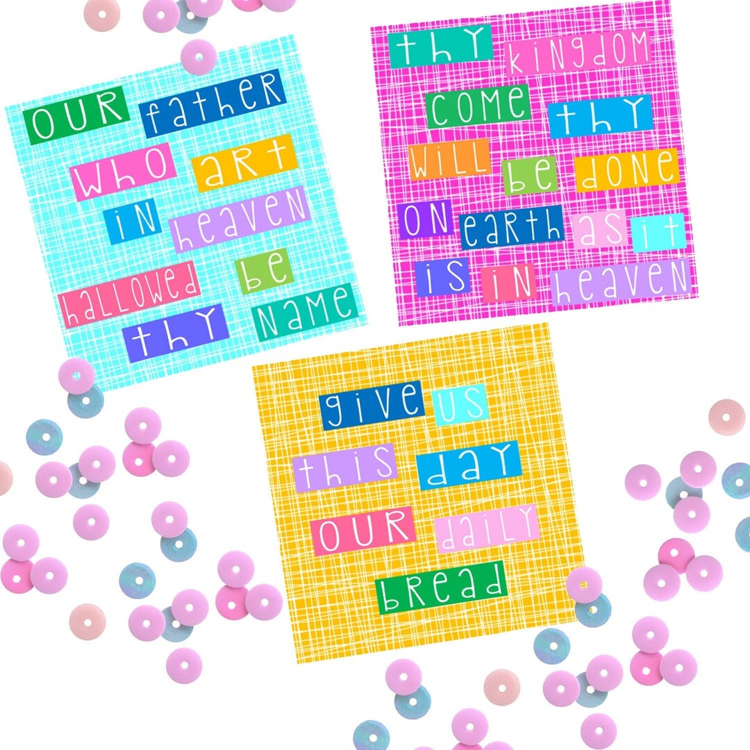Large the Lord's Prayer Cards Printable Prayer Cards - Etsy