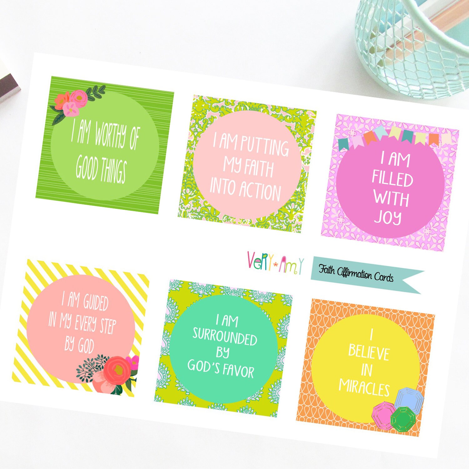 Faith Affirmation Cards Printable Inspirational Cards Instant - Etsy