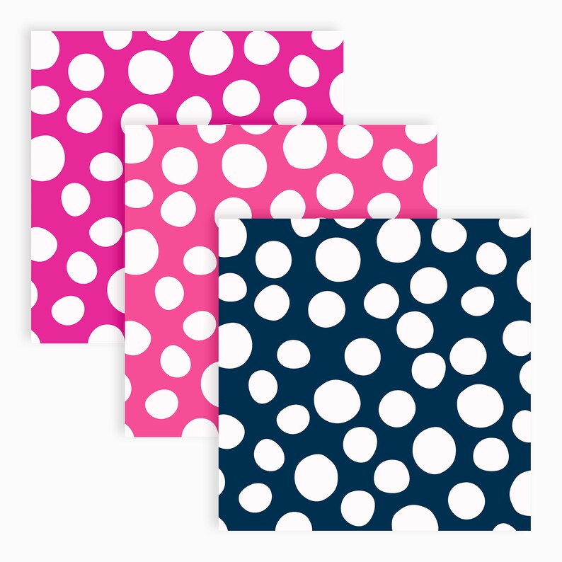 Large Rainbow Polka Dot Digital Paper Set Polka Dots, Commercial Use ...