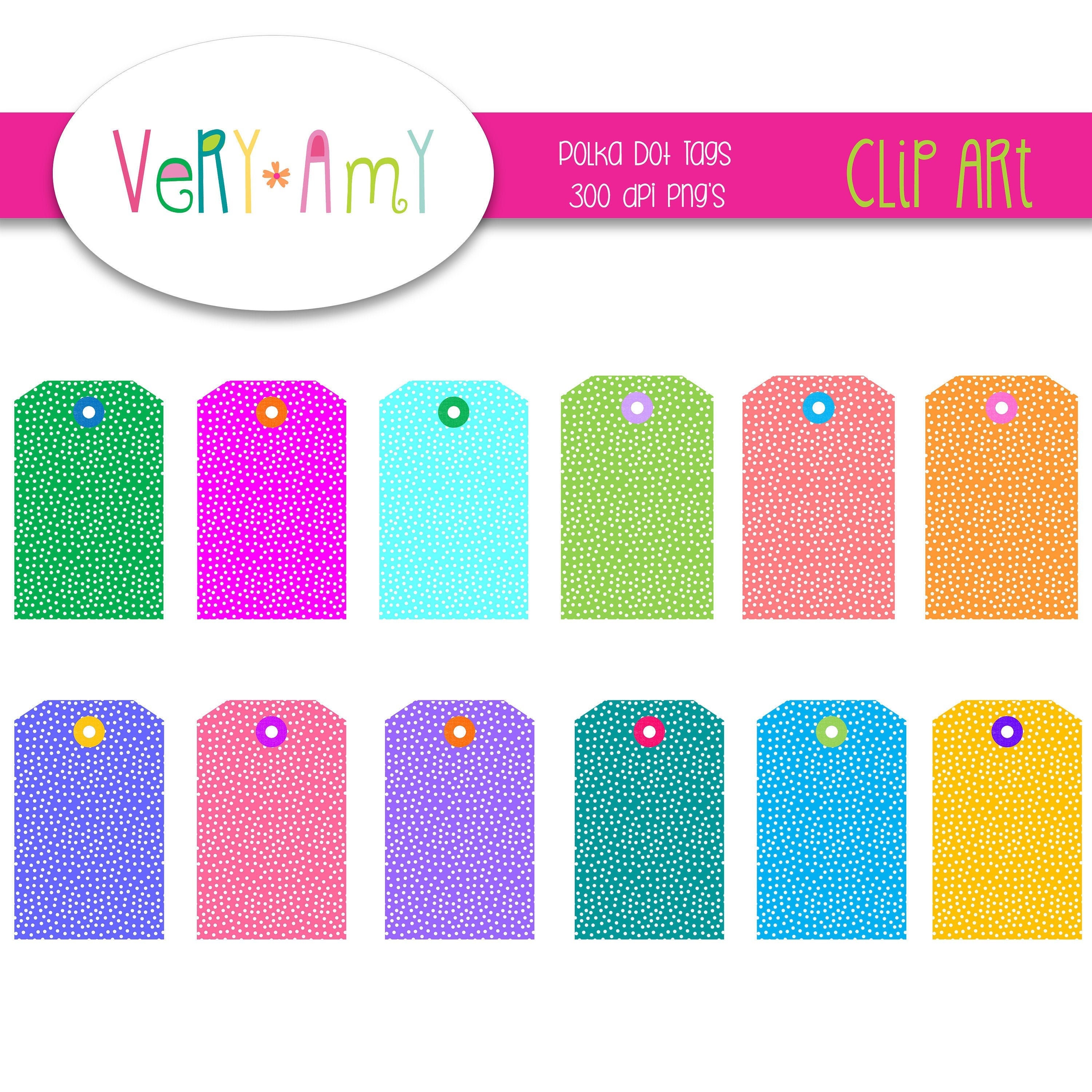 Polka Dot Tags Clip Art Instant Download PNG Clipart Tag - Etsy