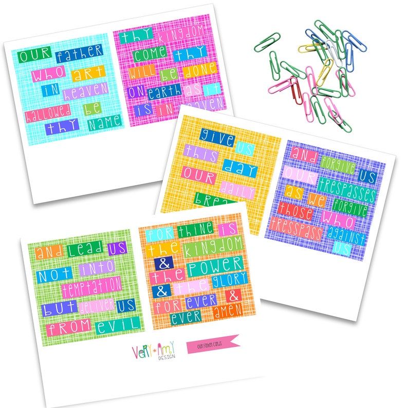 Large the Lord's Prayer Cards Printable Prayer Cards - Etsy