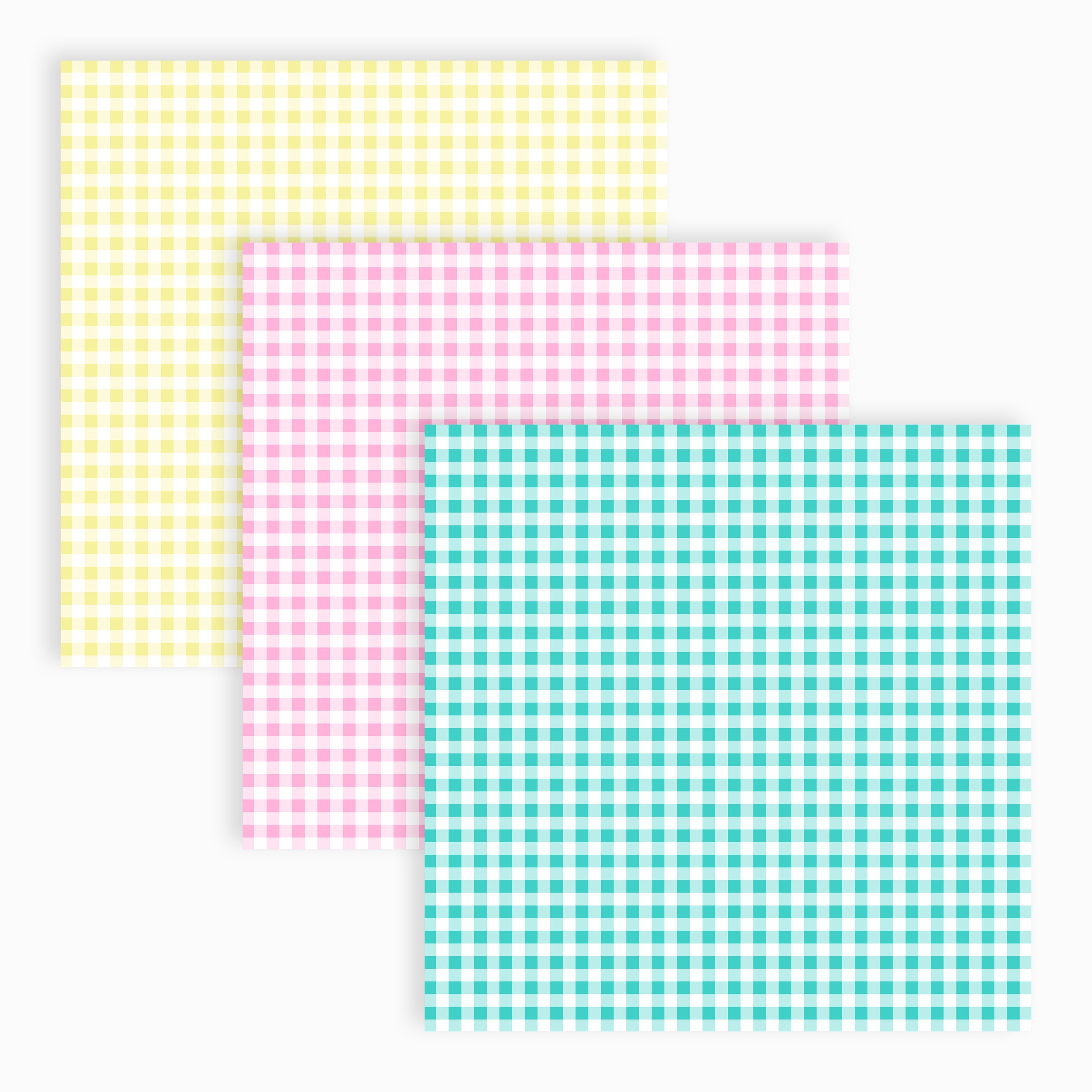 Pastel Gingham Digital Paper Pack Commercial Use Scrapbook - Etsy UK