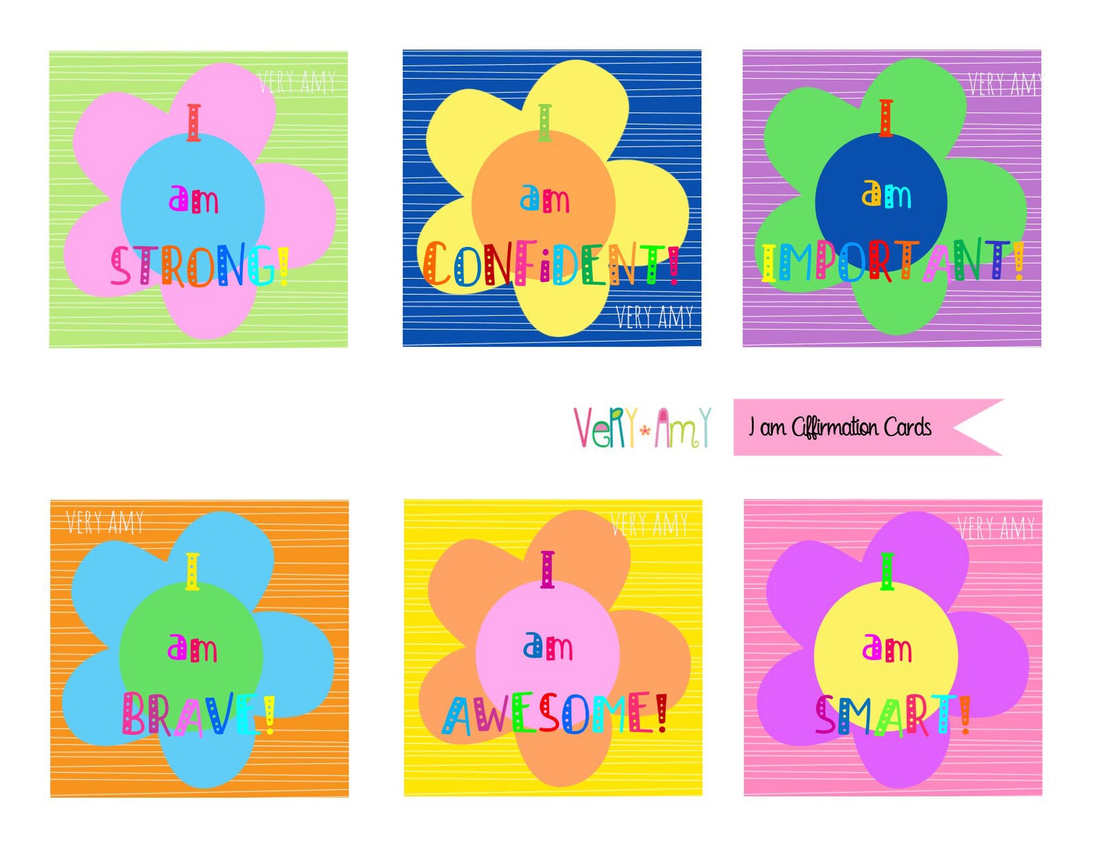 I Am Affirmation Cards Printable Inspirational Cards Instant Download ...