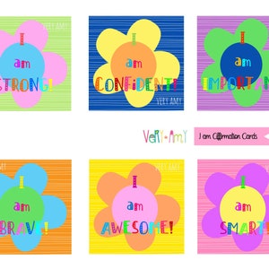 I Am Affirmation Cards Printable Inspirational Cards Instant Download ...