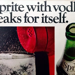Vintage Sprite Magazine Advertisement , 1960s, Wall-art, Bar-art, Soda ...