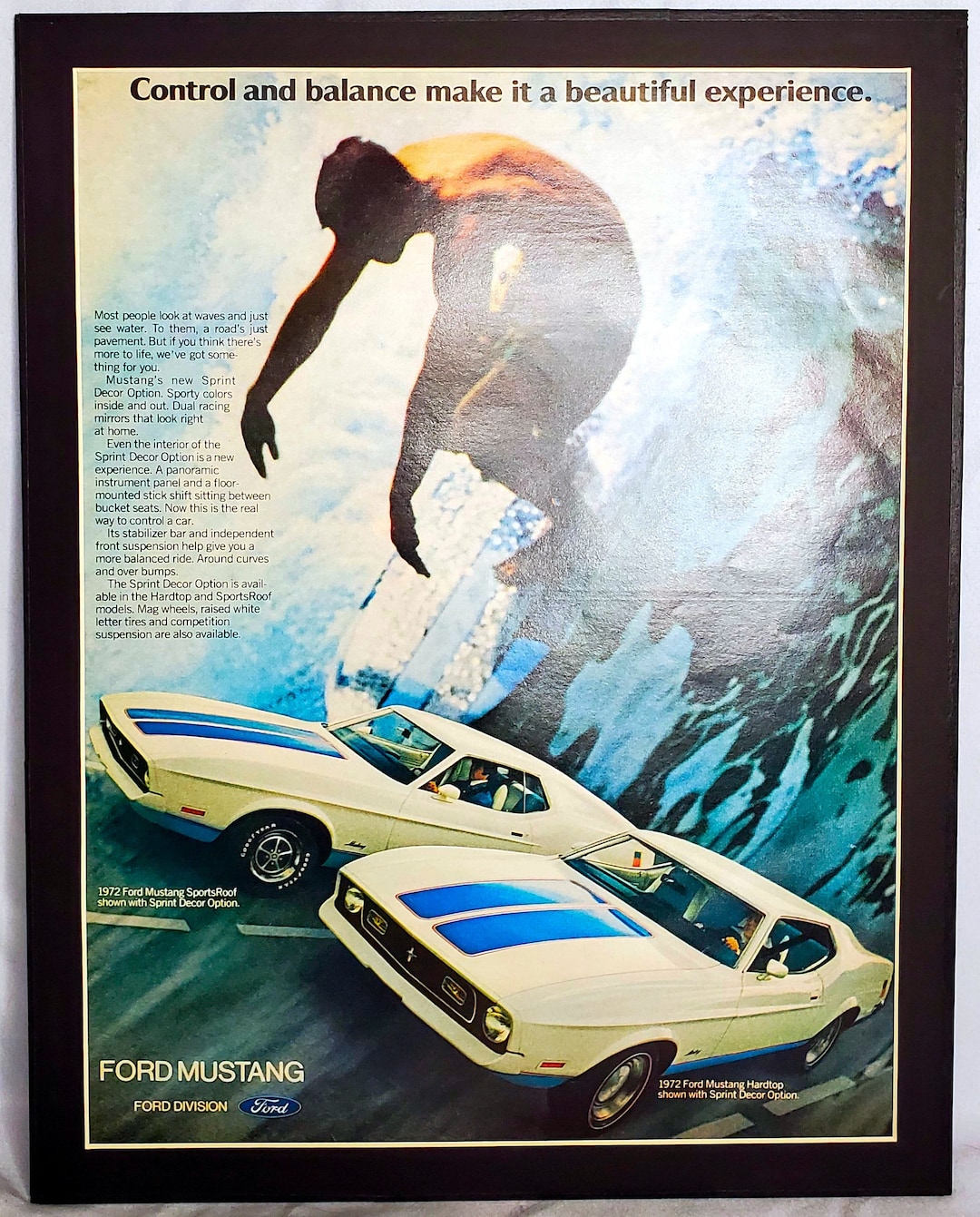 Vintage Ford Mustang Magazine Advertisement 1970s Wall-art - Etsy