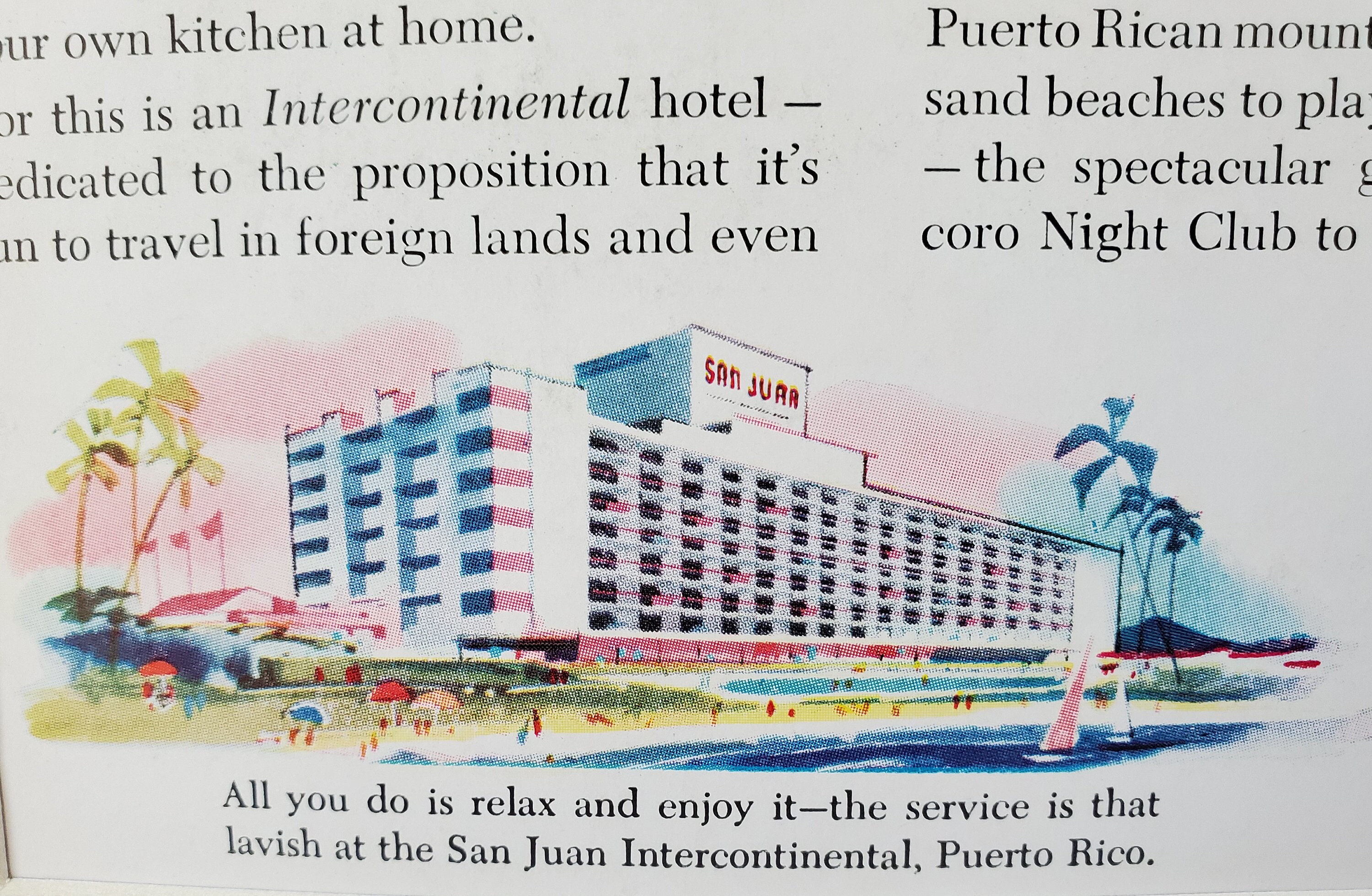 Vintage Intercontinental Hotel Magazine Advertisement - Etsy Norway