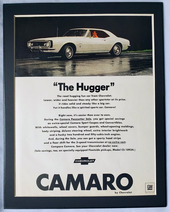Vintage Chevy Camaro Magazine Advertisement 1960s Wall-art | Etsy