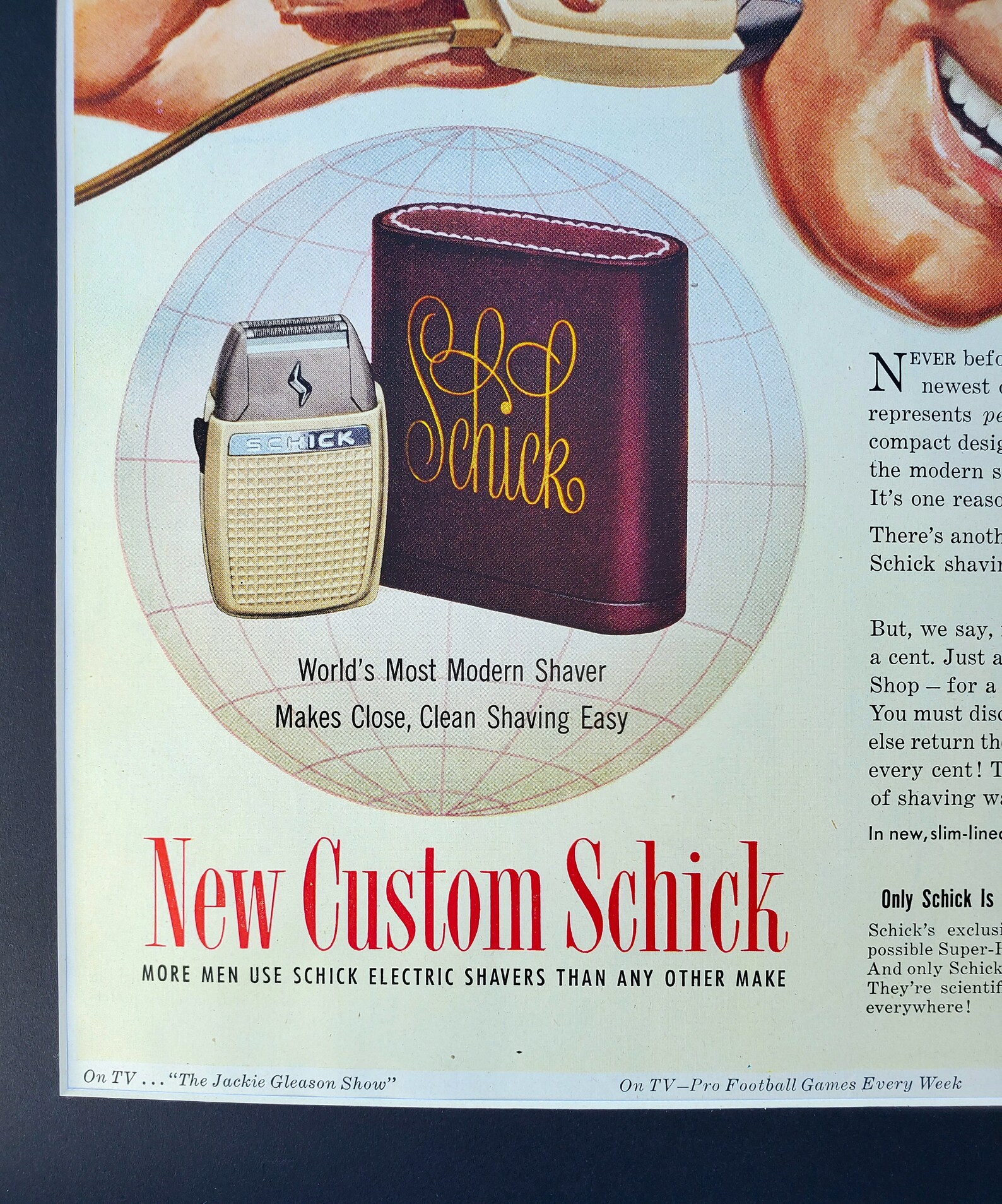 Vintage Schick Electric Razor Print Advertisement, 1950s, Wall-art ...