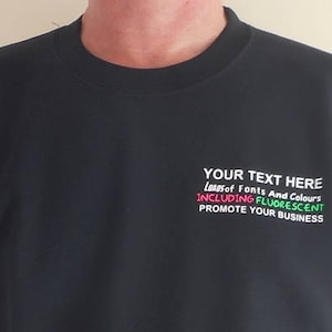 CUSTOM Printed SWEATSHIRT Personalised Text on BOTH Sides Top Quality ...
