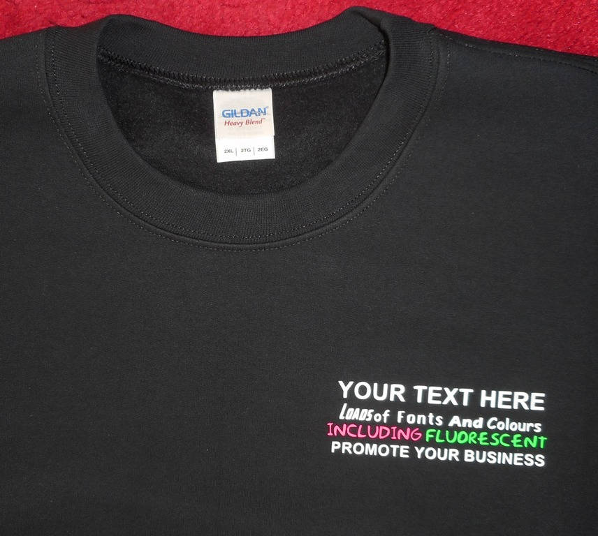 CUSTOM Printed SWEATSHIRT Personalised Text on BOTH Sides | Etsy