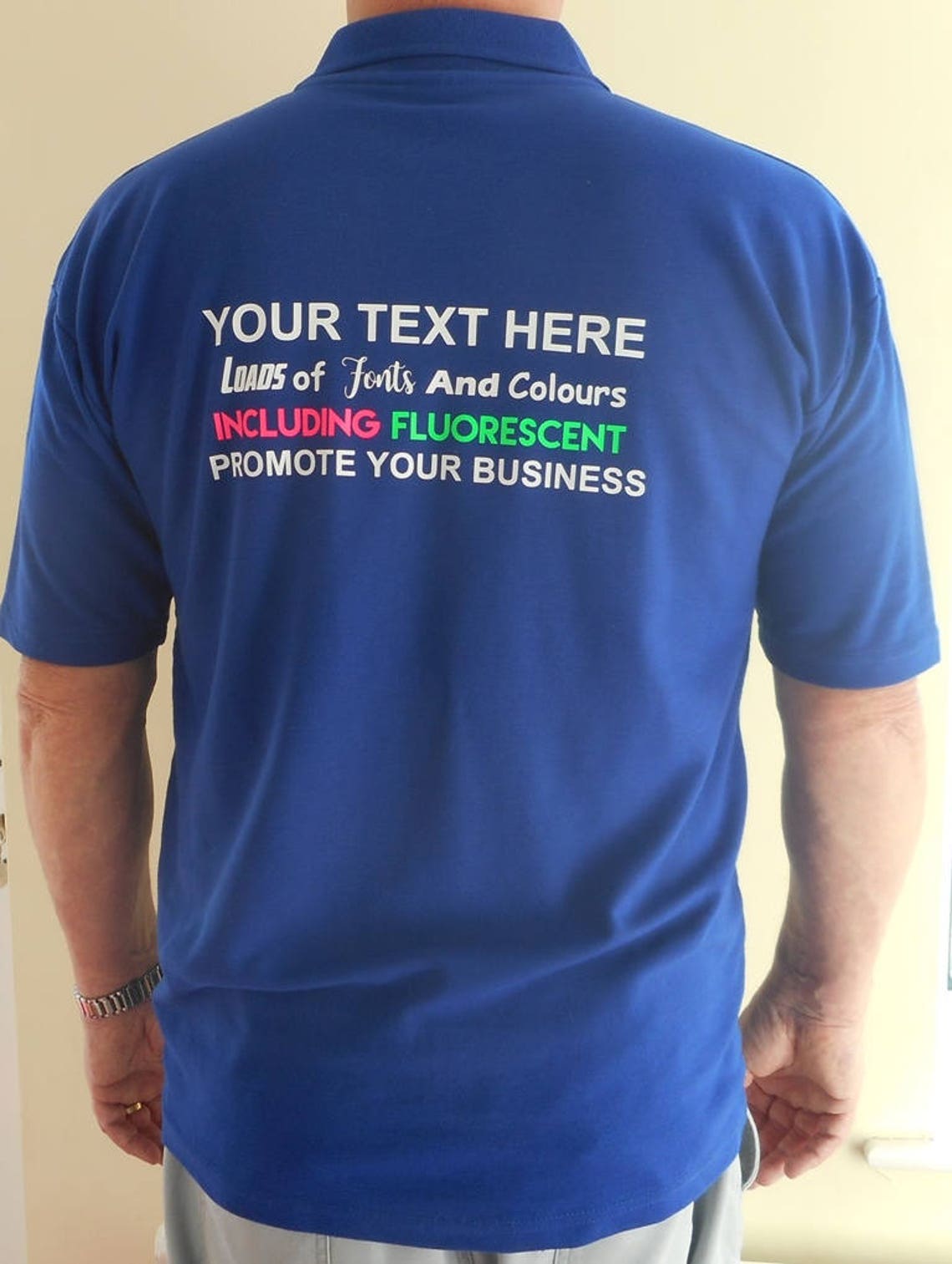 Custom POLO Shirt Printed BOTH SIDES New Personalised Polo - Etsy