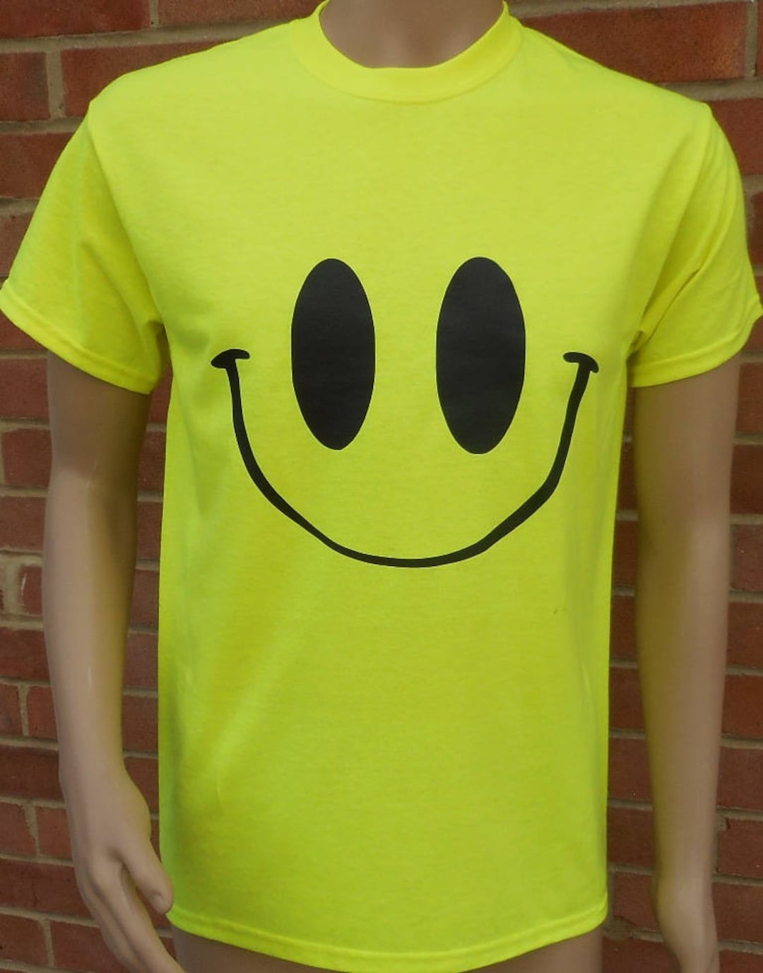 New Fun SMILEY FACE Novelty Joke High Quality Rare Loose Fit Cotton T ...