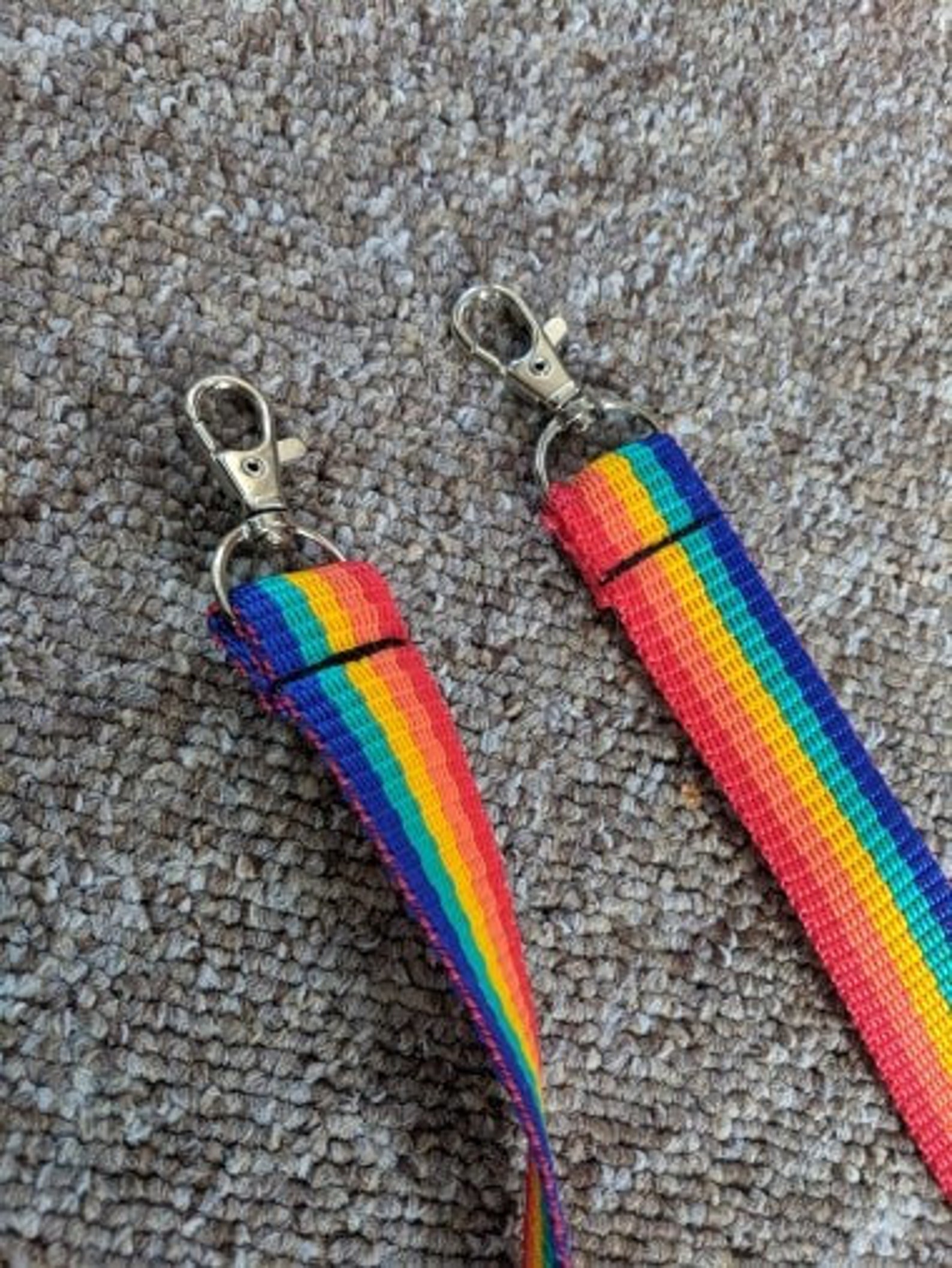 Rainbow Webbing Clothing Straps | Etsy