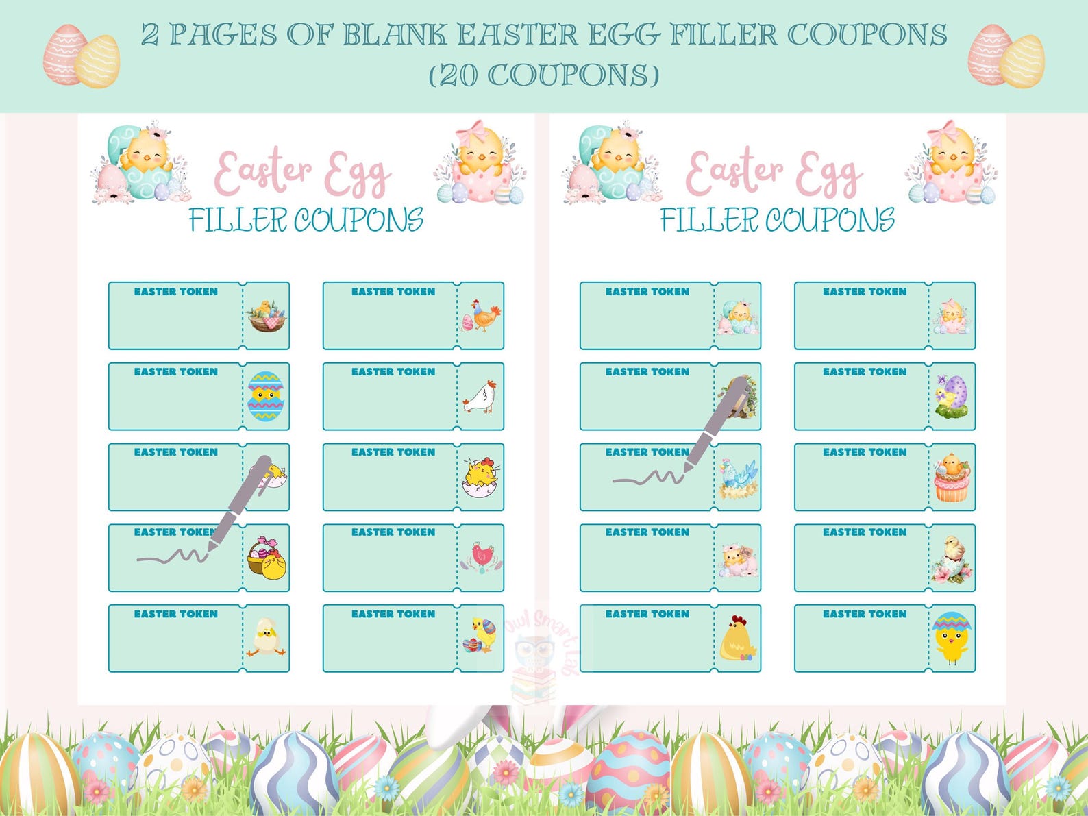 Easter Egg Tokens Printable, Easter Egg Filler Coupons for Kids ...