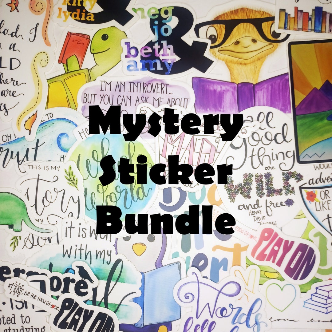 Bookish Sticker Bundle ~ Mystery Bundle ~ Three Nerdy Stickers for ...