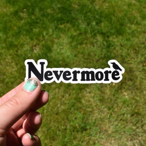 Nevermore Raven Waterproof Vinyl Decal Sticker for Laptop Water Bottle ...