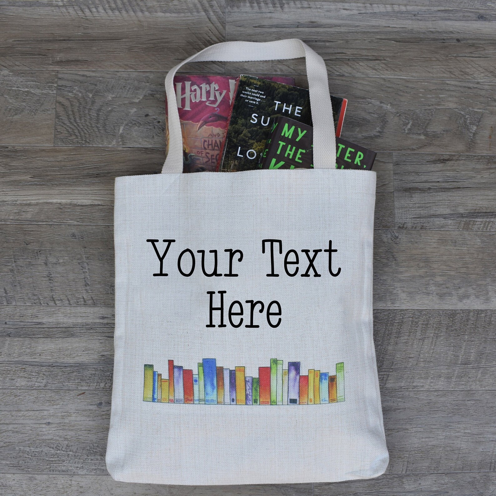 Personalized Bookish Tote Bag Personalized Library Bag | Etsy