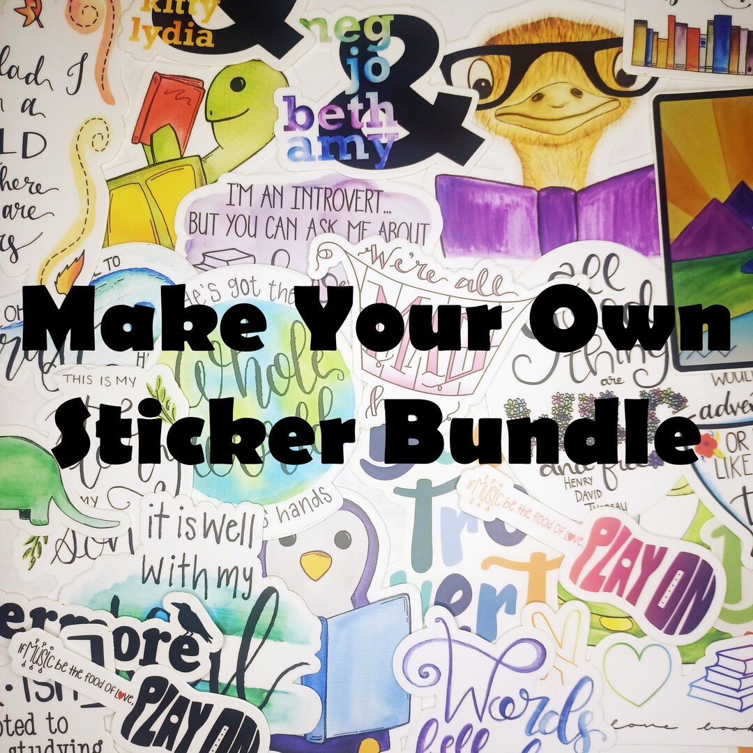 Make Your Own Bundle ~ Literary Bookish Stickers for Laptop Water ...