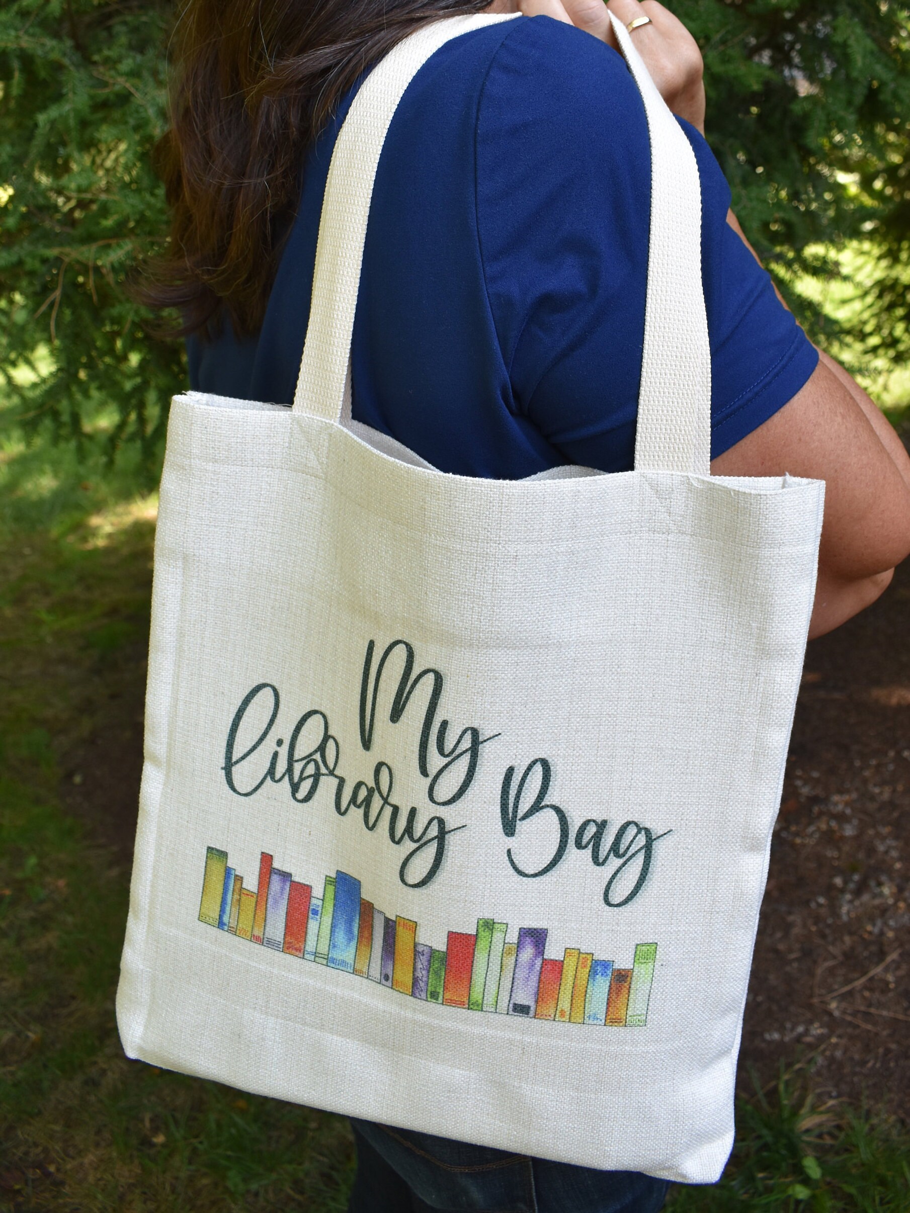 Personalized Bookish Tote Bag Personalized Library Bag | Etsy