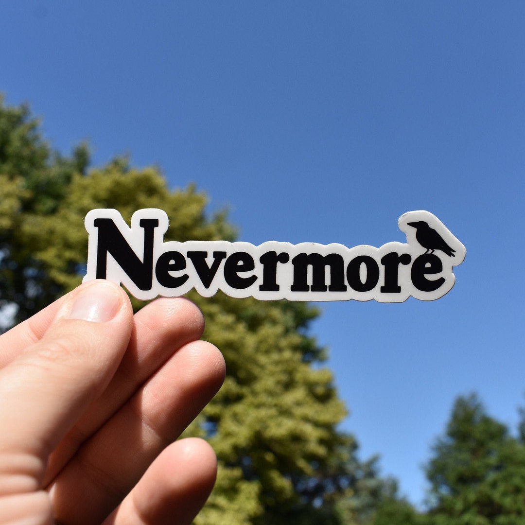 Nevermore Raven Waterproof Vinyl Decal Sticker for Laptop Water Bottle ...
