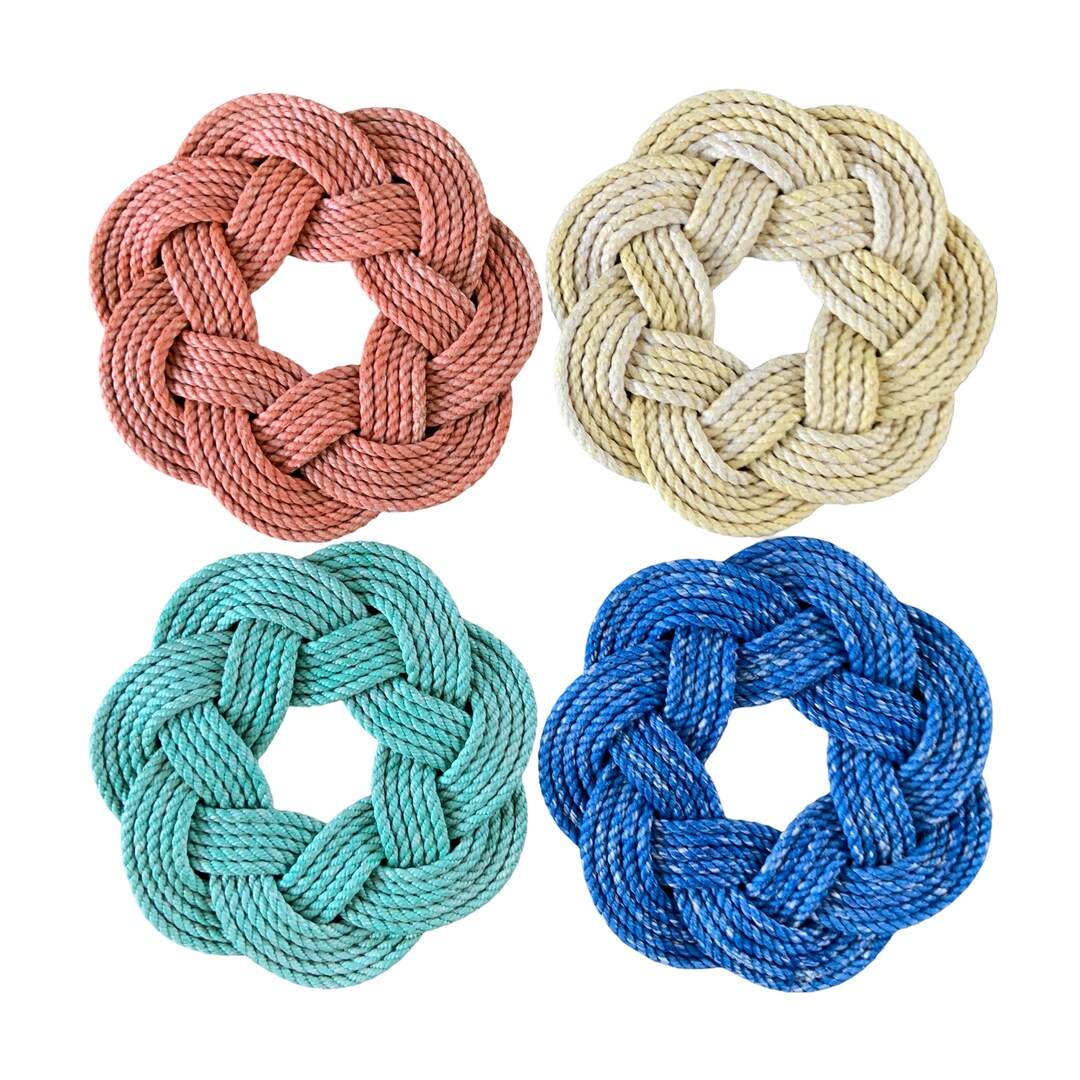 14” Rope Wreaths, Upcycled Lobster Rope, Maine Made, Nautical Decor ...