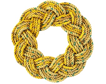 Oyster Wreath, White Rope Wreath, Upcycled Lobster Rope Wreath ...