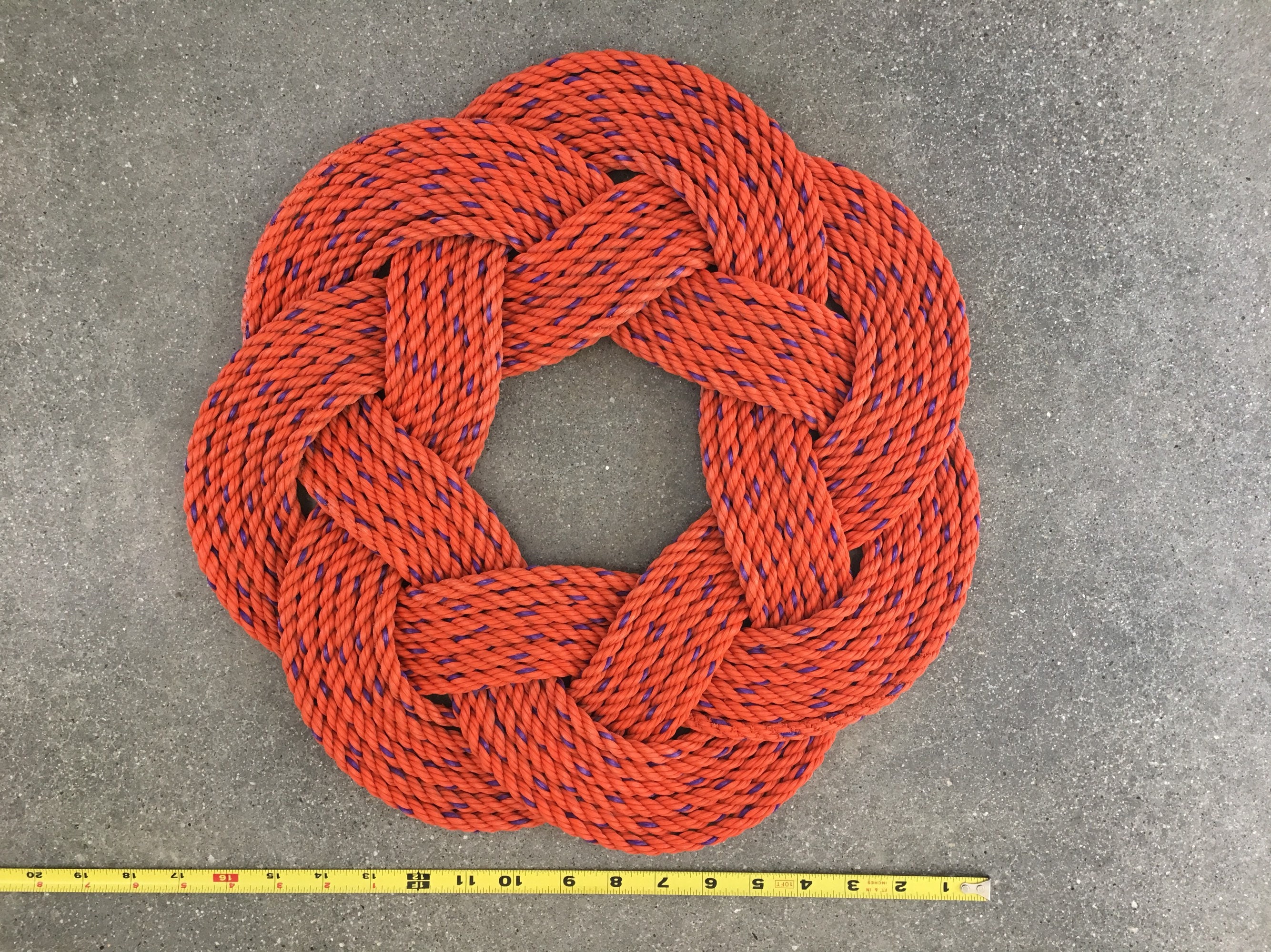 Halloween Wreath Upcycled lobster rope Maine made Pumpkin | Etsy