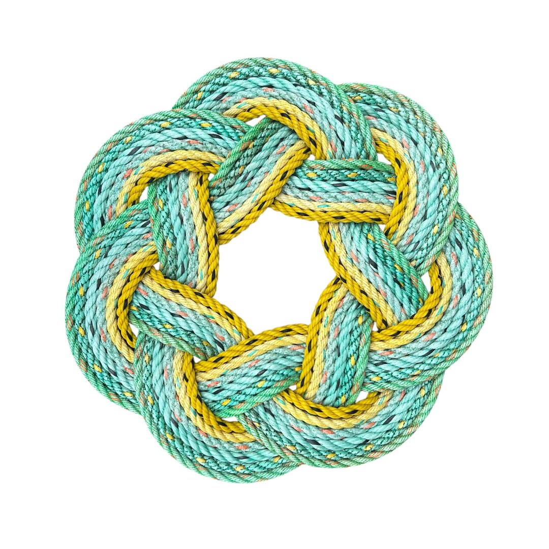 Buttercup Wreath, Upcycled Lobster Rope Wreath, Outdoor Decoration ...