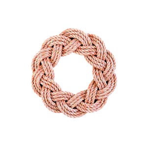 Mariner Wreath in Light Coral, Rope Wreath, Upcycled Lobster Rope ...