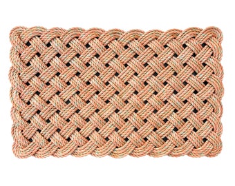 Sea Mist Rope Mat Chunky, Upcycled Lobster Rope Doormat, Maine Made ...