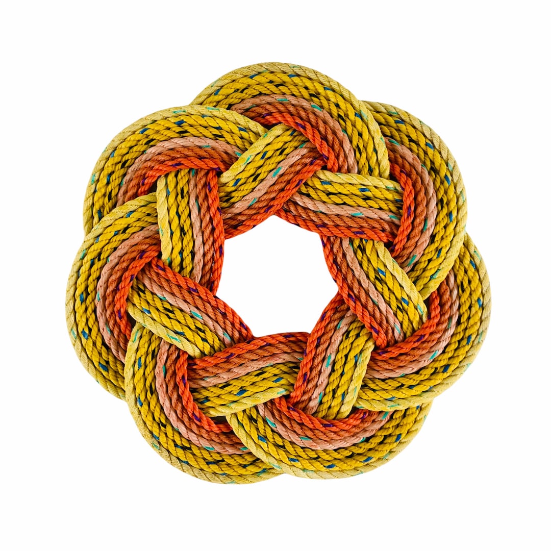 Autumn Wreath Upcycled Lobster Rope Maine Made Nautical - Etsy